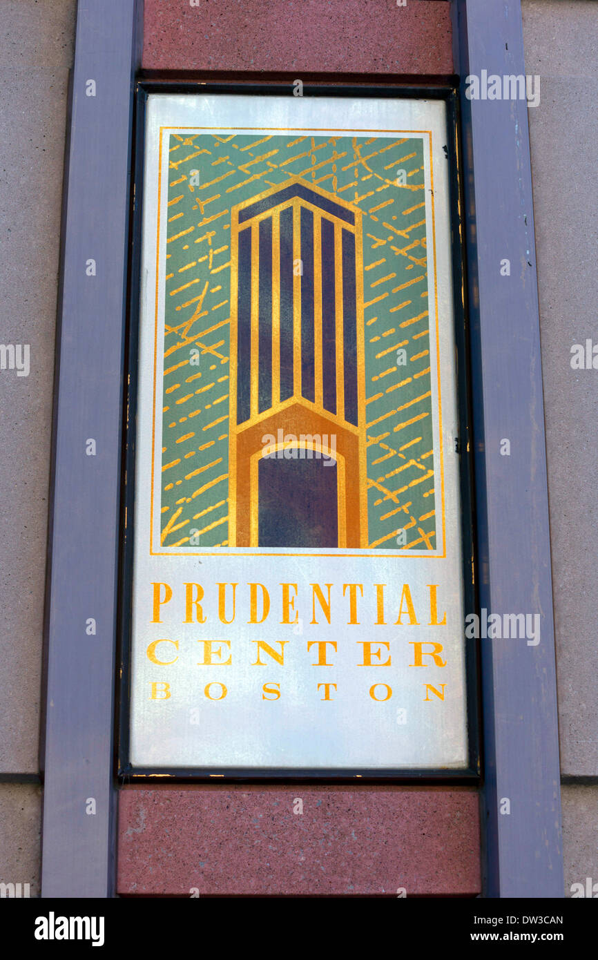 Sign for the Prudential Center, Boston, Massachusetts, USA Stock Photo ...