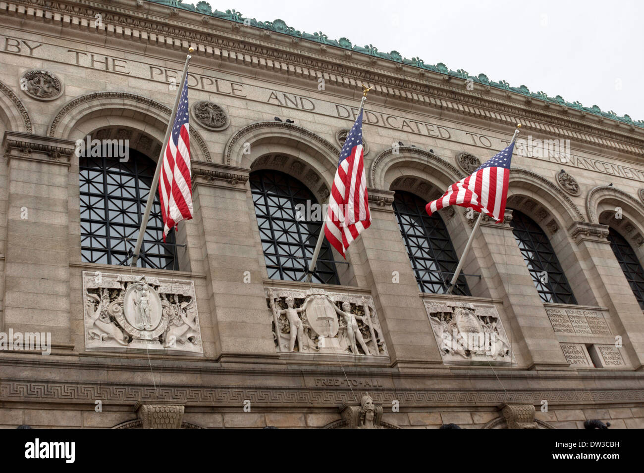 Boston public library facade hi-res stock photography and images - Alamy