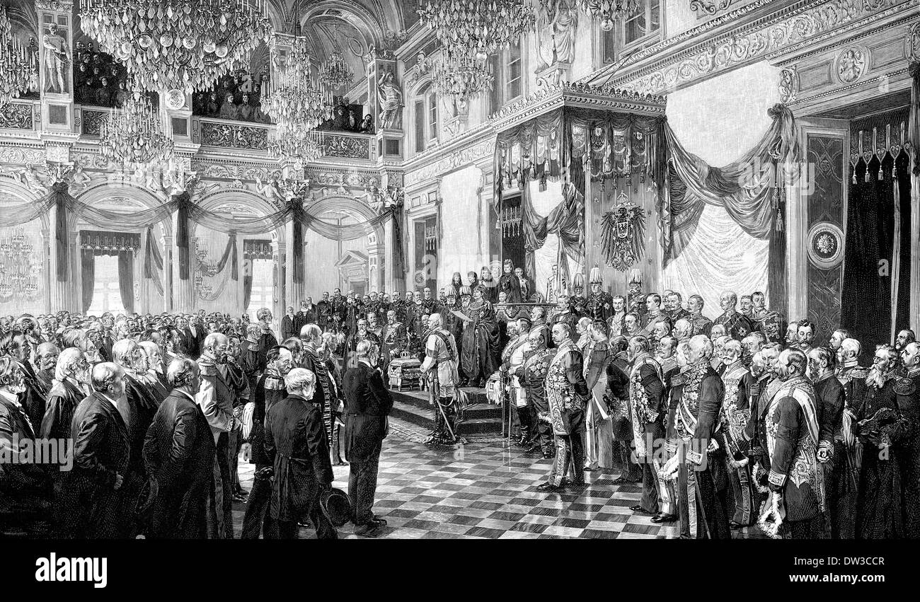 The opening of the German Reichstag, Emperor Wilhelm II., 1888, Berlin ...
