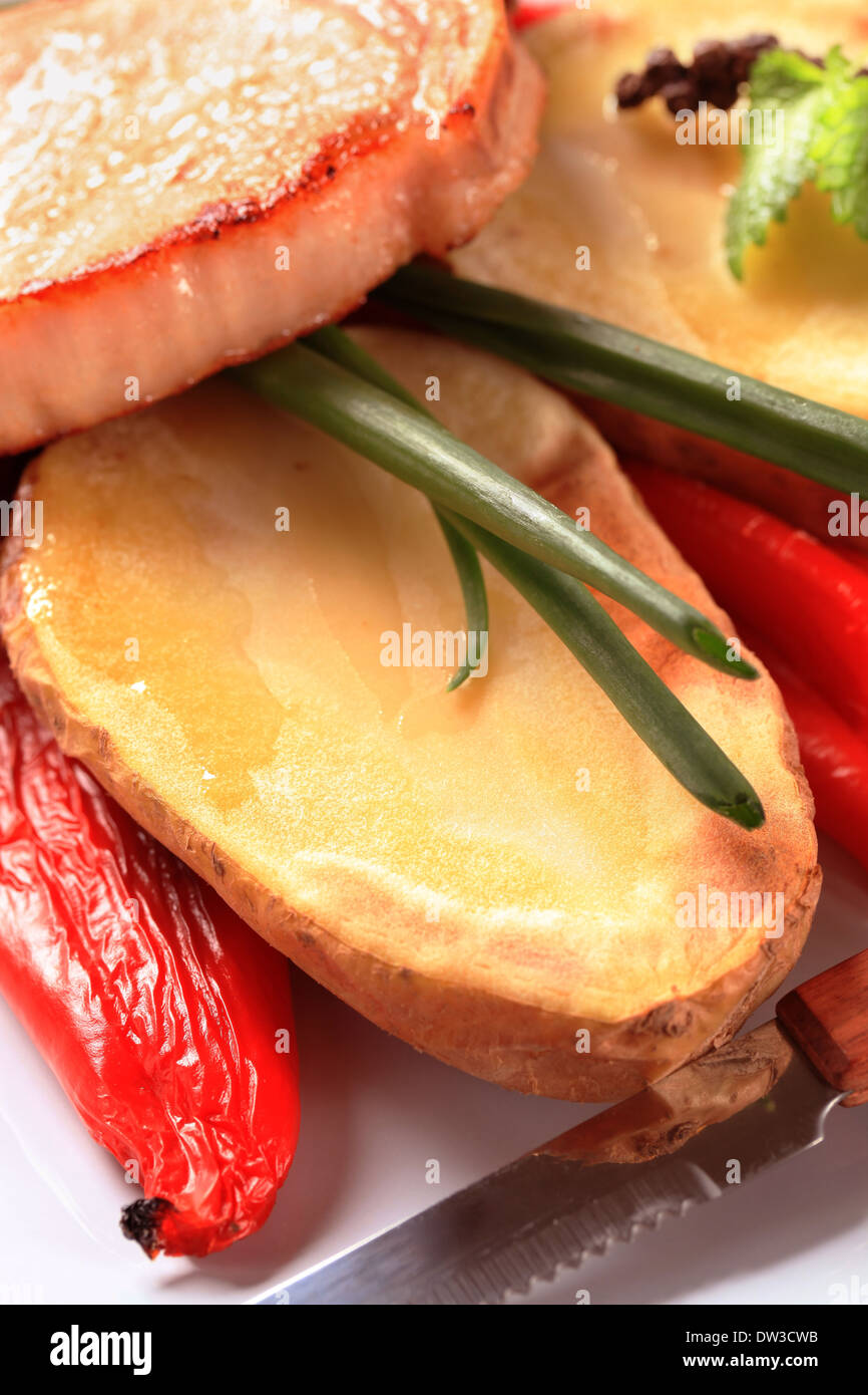 Chop potato hi-res stock photography and images - Alamy