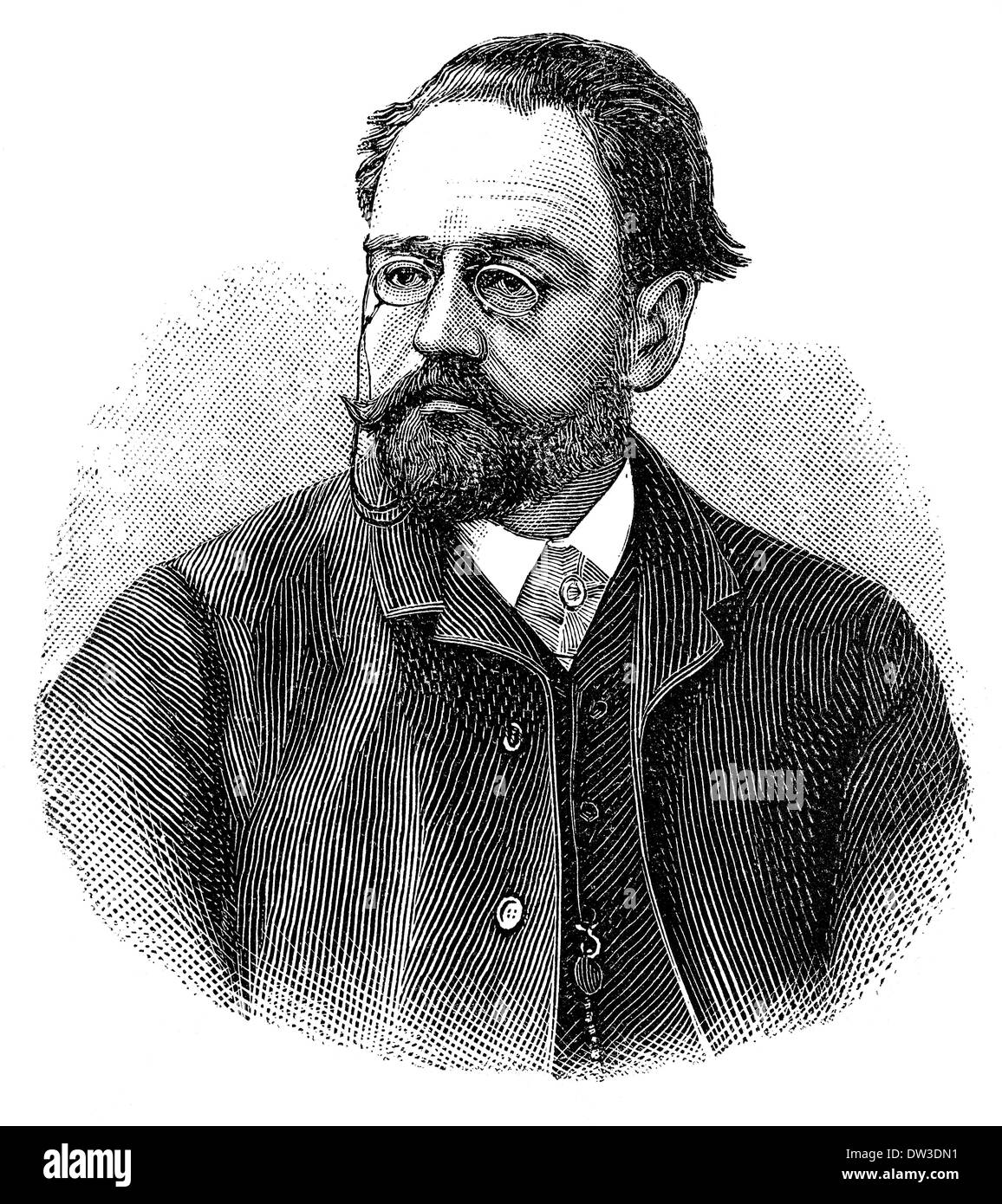Émile François Zola, 1840 - 1902, a French writer and journalist Stock ...