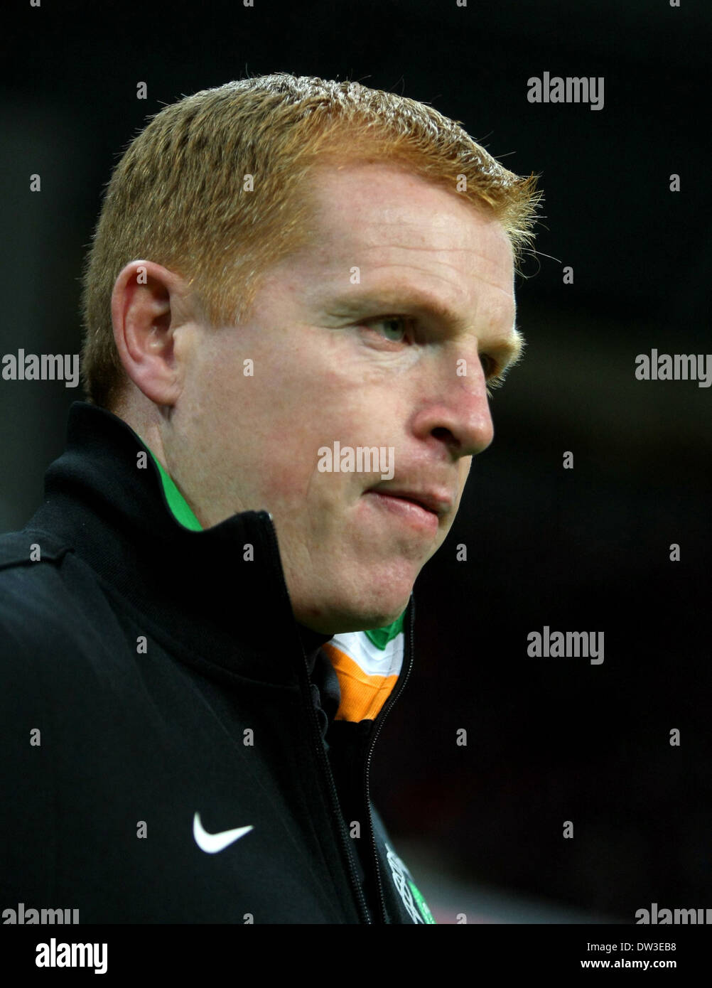 Neil Lennon, Celtic FC manager looks on during the UEFA Champions ...