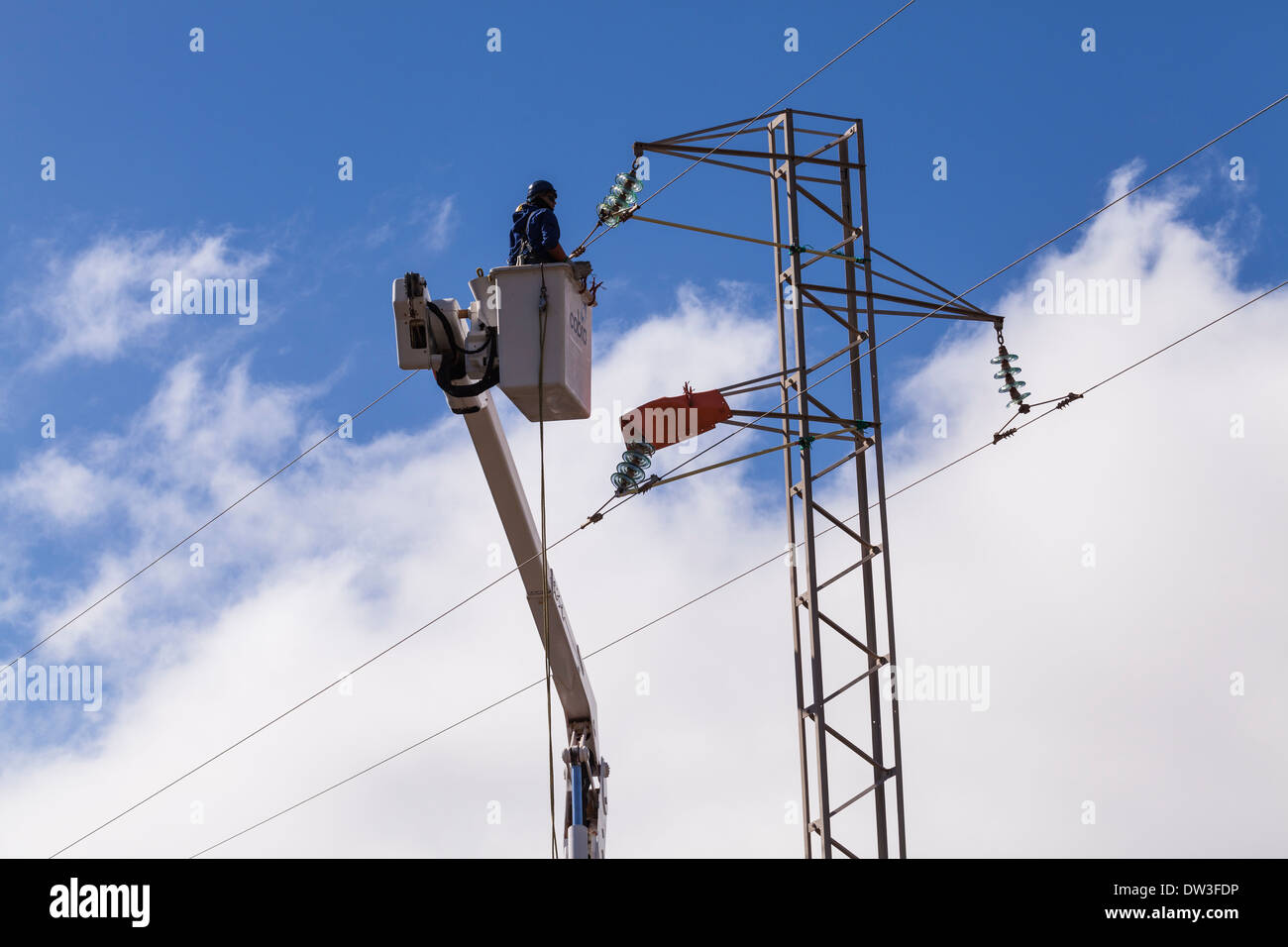 High tension power cables hi-res stock photography and images - Alamy
