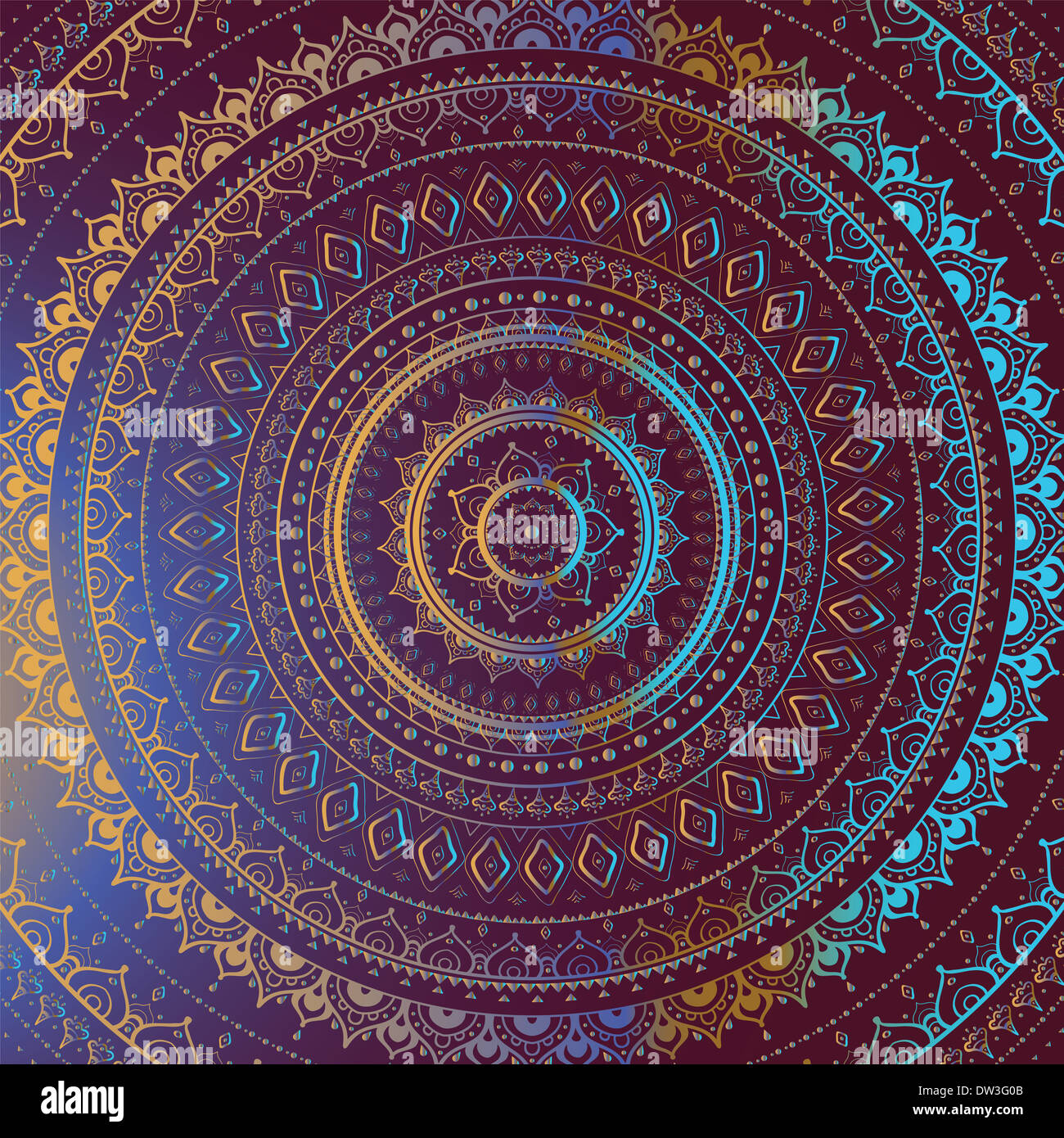 Vector vintage background. Mandala. Indian decorative pattern Stock ...