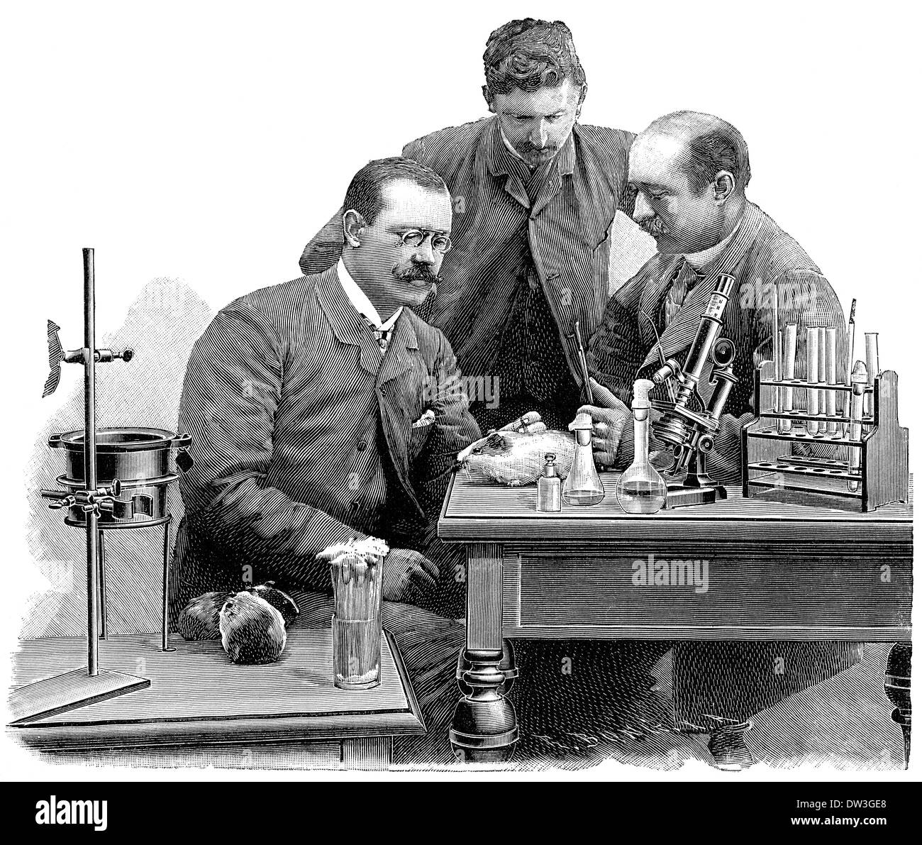 Emil Adolf von Behring, 1854 - 1917, a German physiologist, Nobel Prize ...