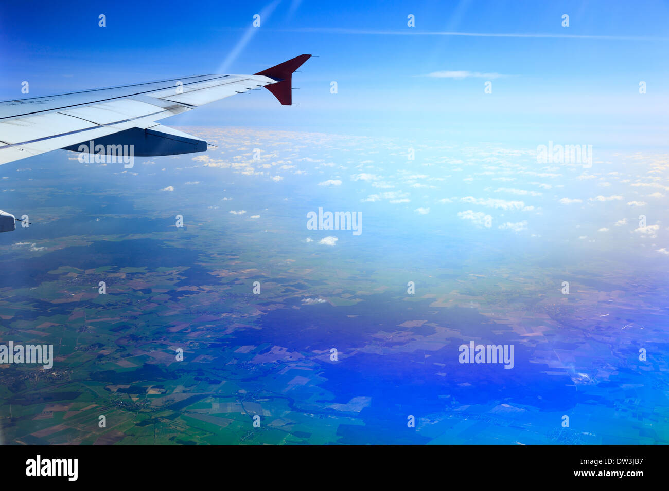 View from the window of an airplane Stock Photo - Alamy