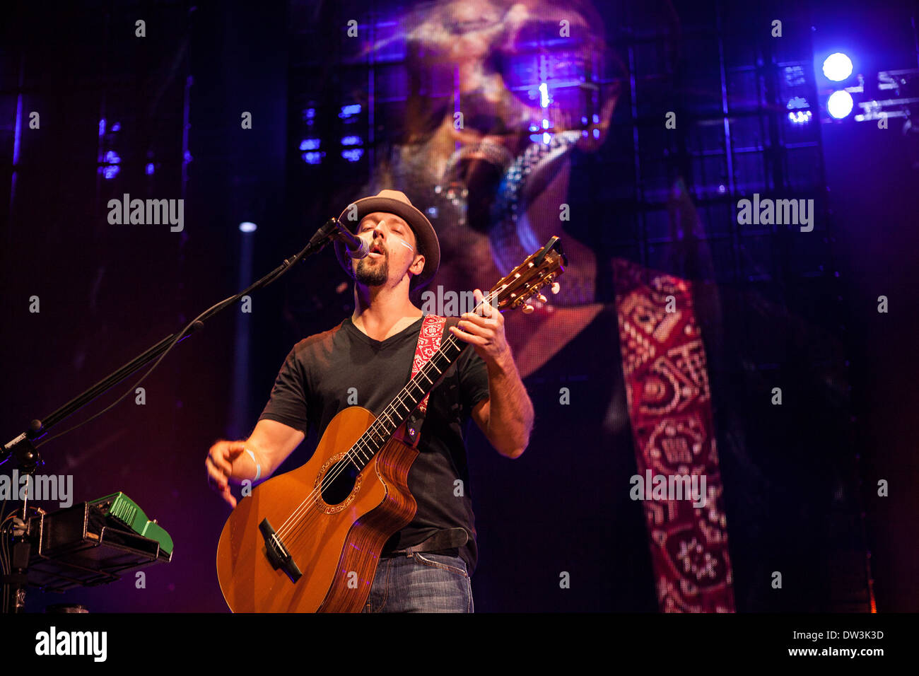 Jason Mraz performs during his 'Tour is a Four Letter Word' concert ...