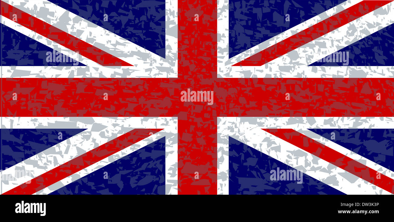 The UK Union Jack flag with a heavy grunge Stock Photo - Alamy