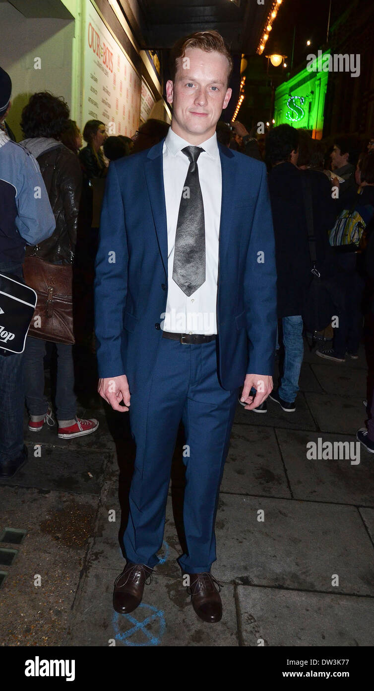 Jolyon Coy after appearing in a performance of 'Our Boys', held at The ...