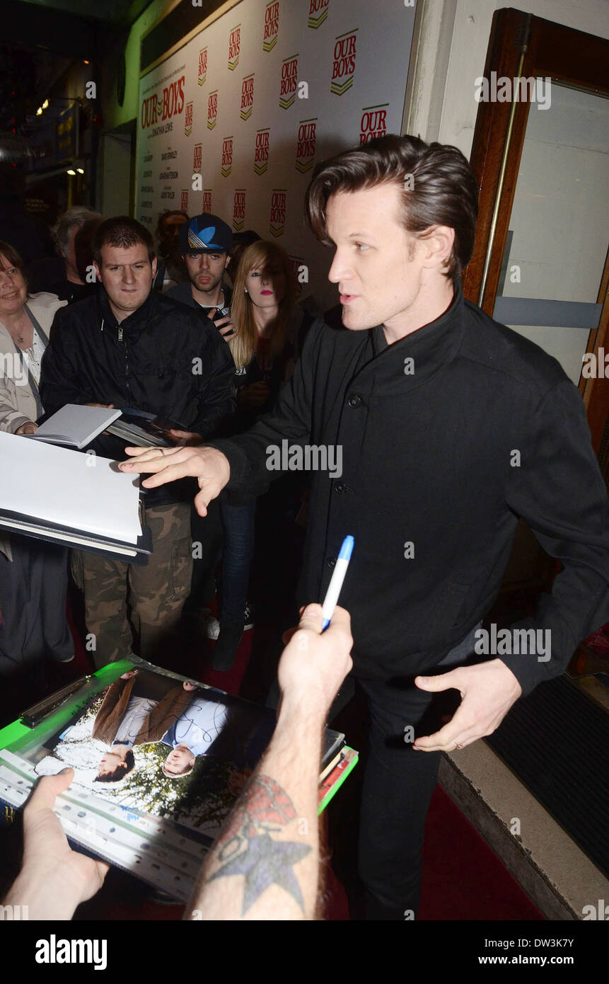 Matt Smith after attending a showing of 'Our Boys', held at The Duchess ...