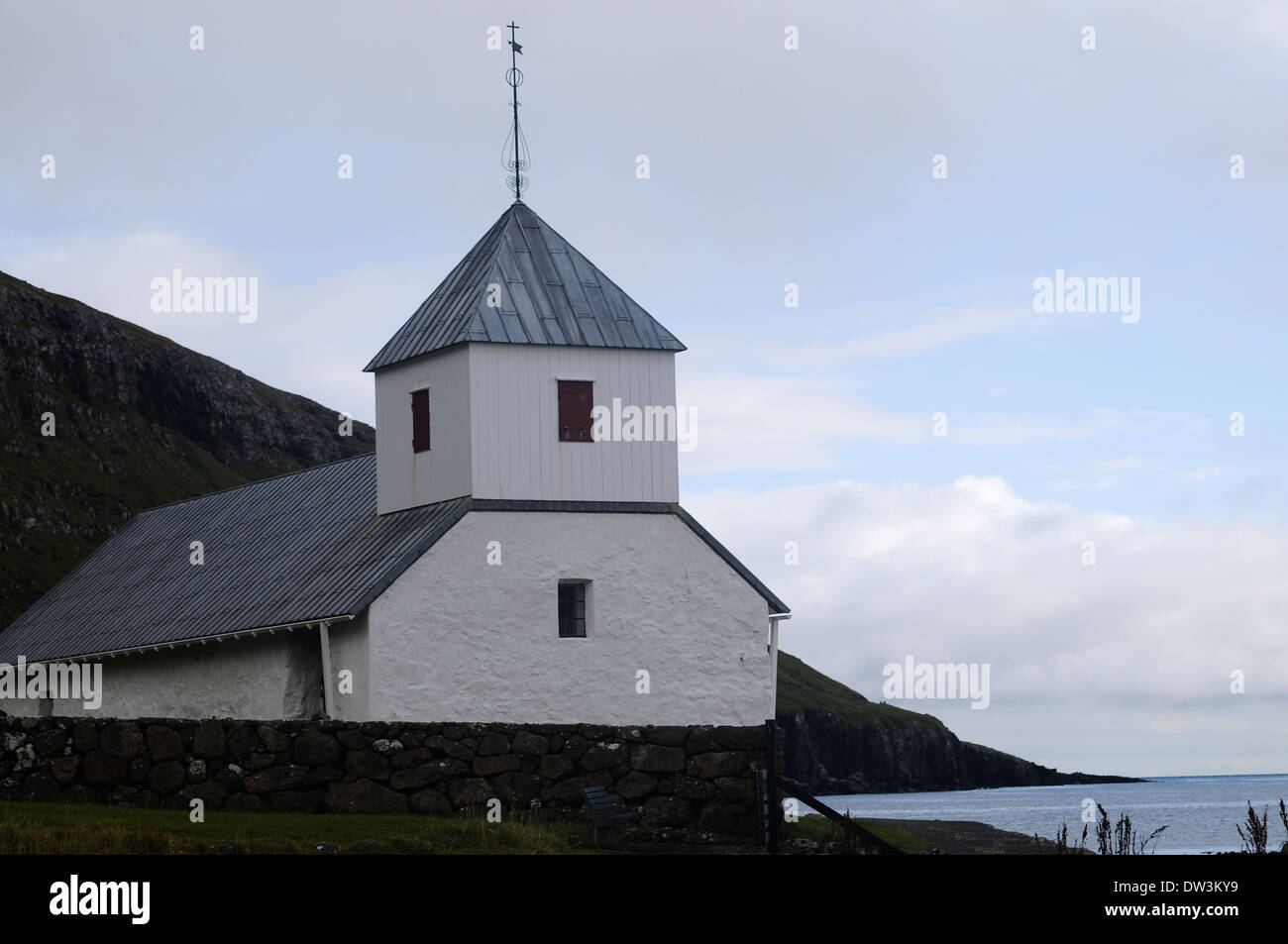 Church in Faeroe Island Stock Photo - Alamy