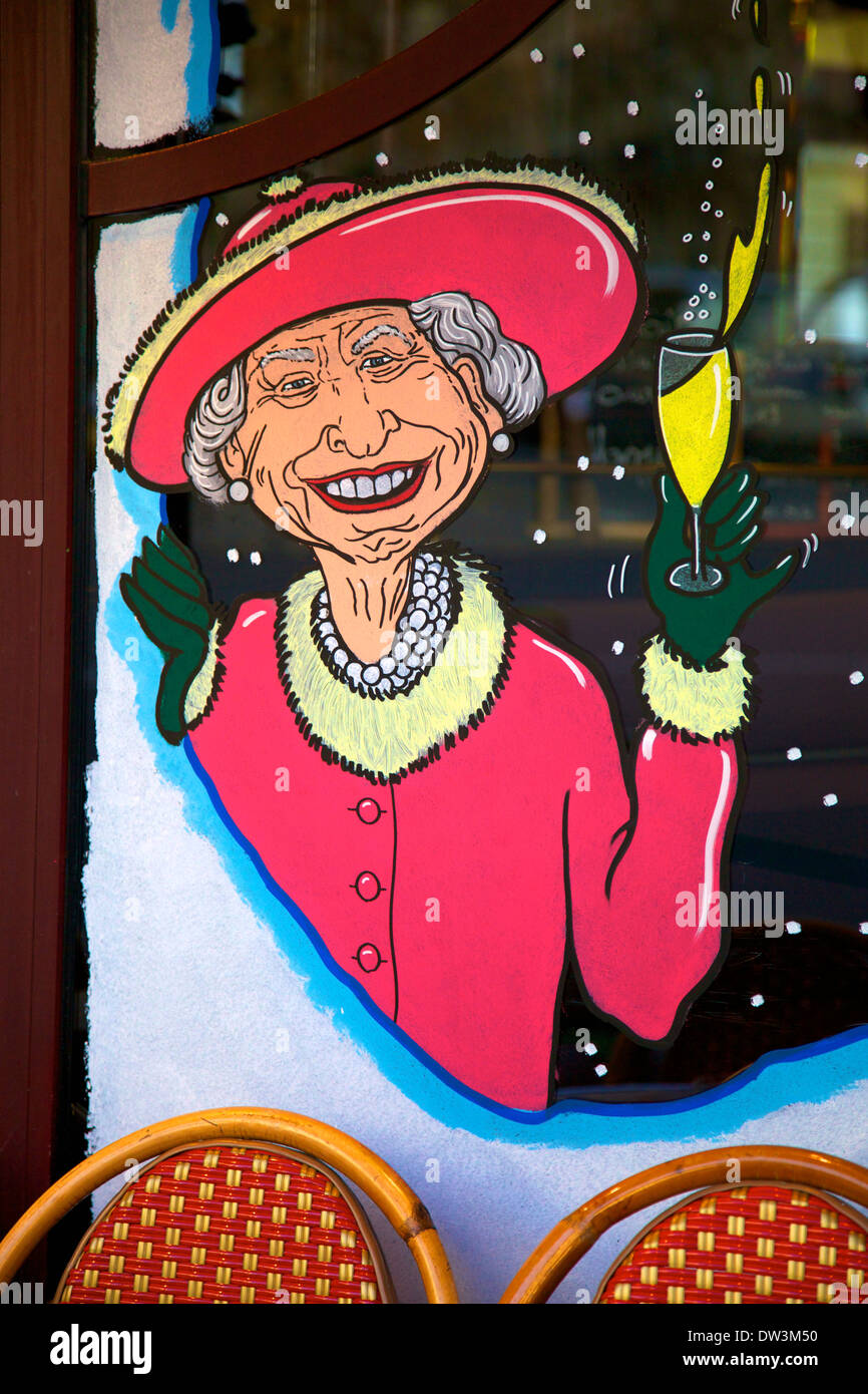 Regal Restaurant Window Display, Paris, France, Western Europe Stock ...
