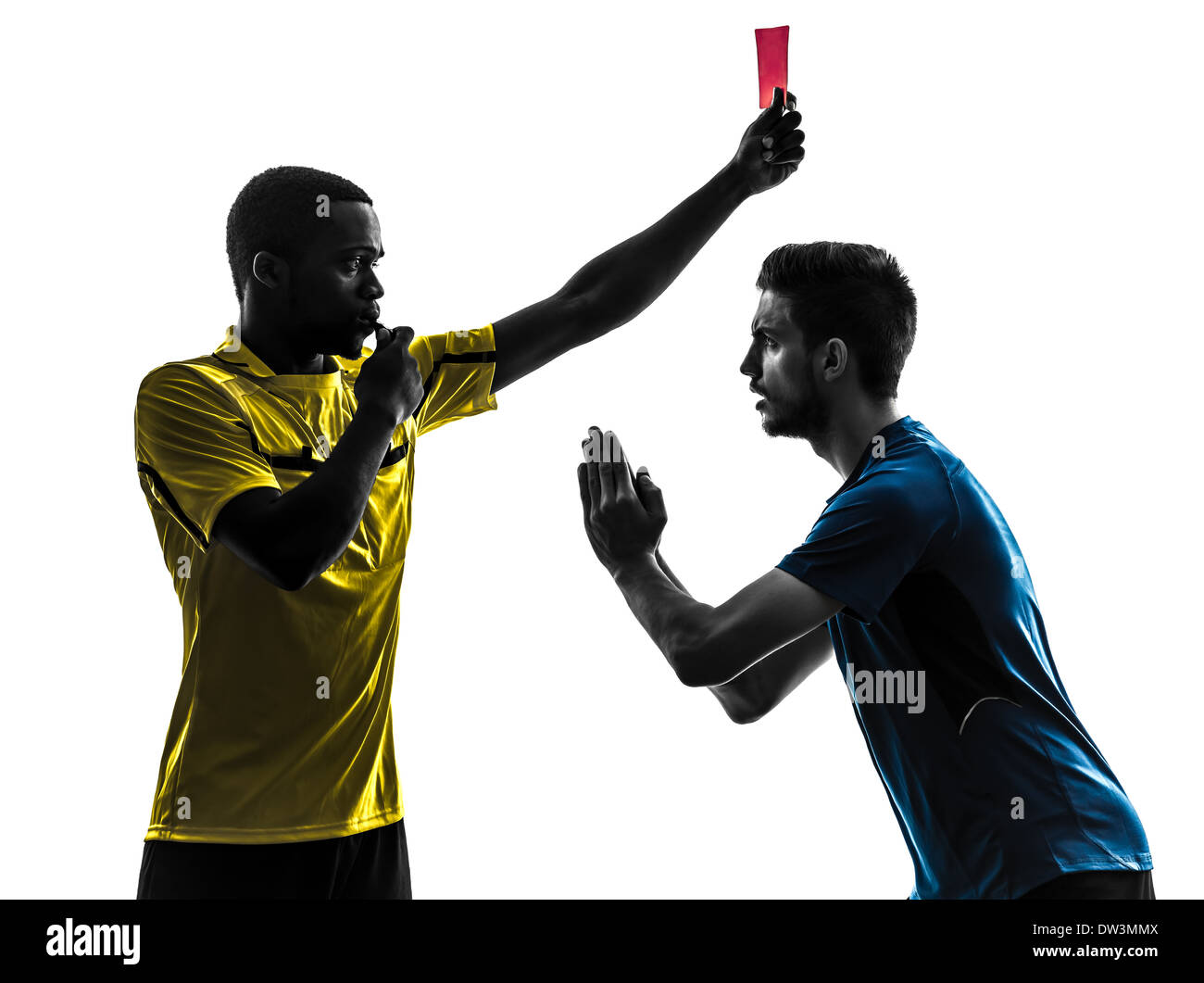 Referee red card back Cut Out Stock Images & Pictures - Alamy