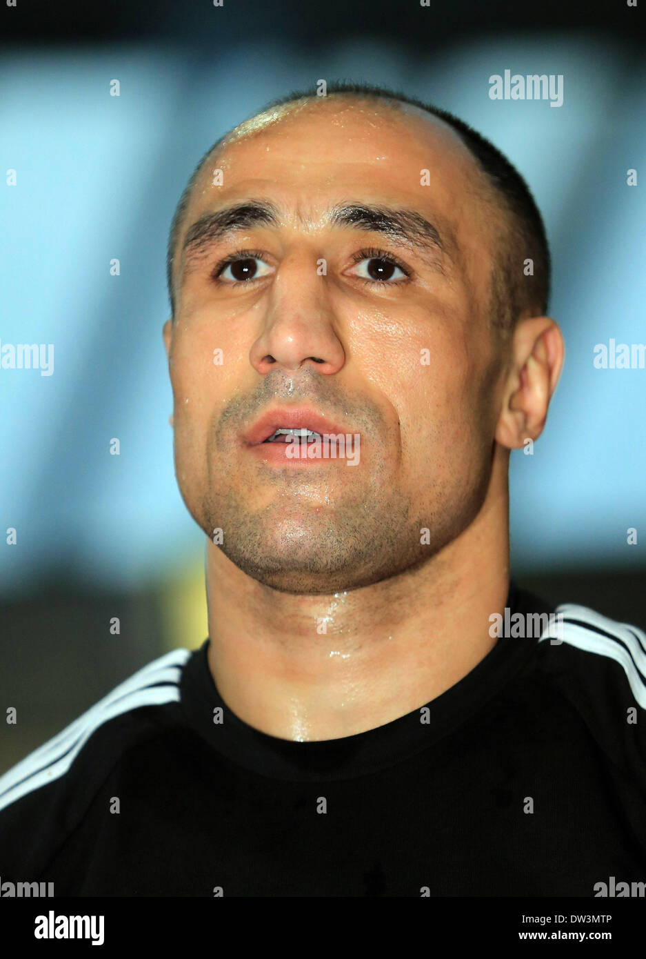 Boxer Arthur Abraham during the official training session in Magdeburg ...