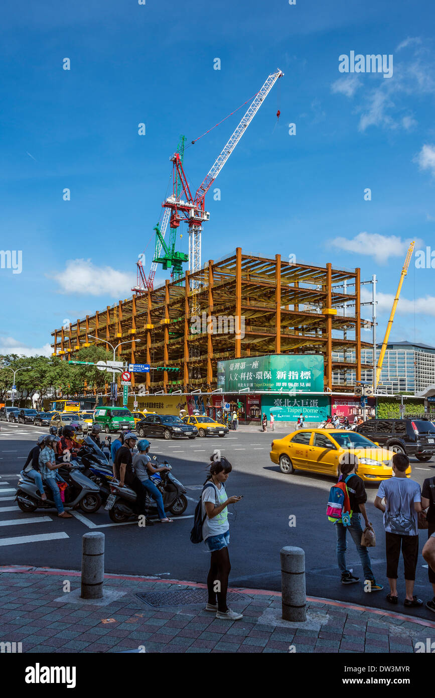 Building Construction, Central Taipei, Taiwan Stock Photo - Alamy