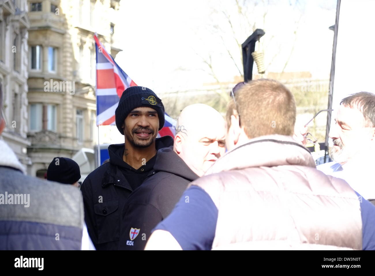 London, UK. 26th Feb, 2014. Crowds outside the Lee Rigby murder trial ...