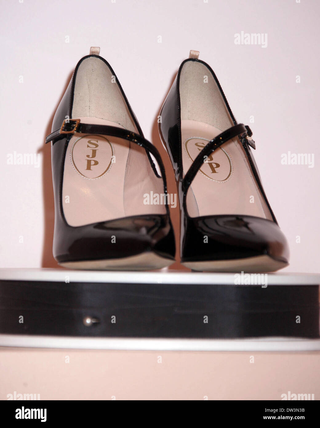 New York, New York, USA. 26th Feb, 2014. A view of the shoes designed ...