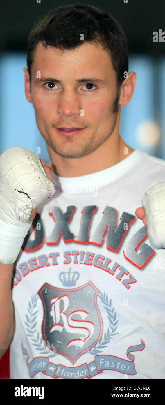 Reigning World Super-Middleweight Champion Robert Stieglitz during the ...