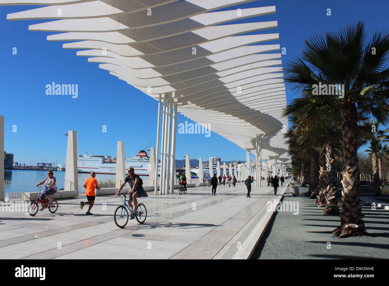 Malaga, Spain. Waterfront Stock Photo - Alamy
