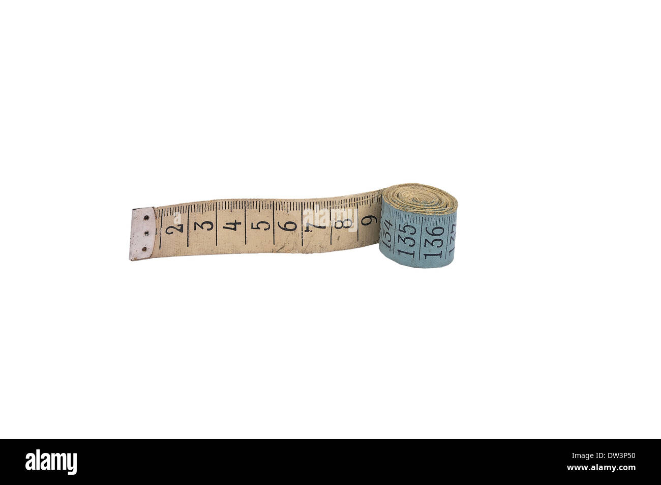 Old fashioned tape measure Cut Out Stock Images & Pictures - Alamy