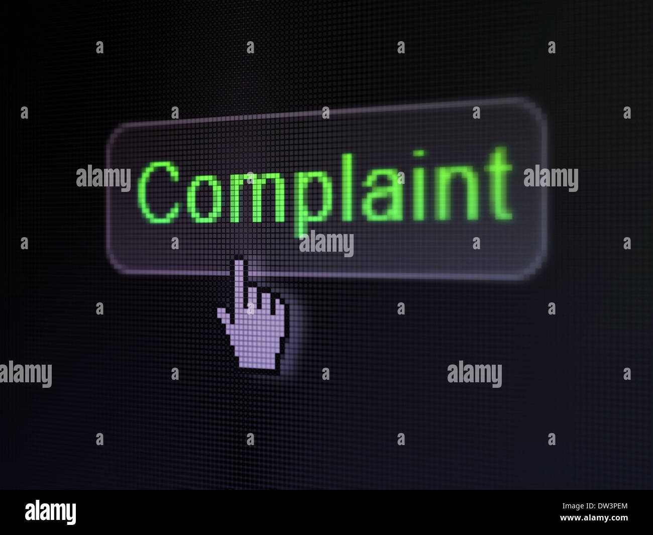 Law concept: Complaint on digital button background Stock Photo - Alamy