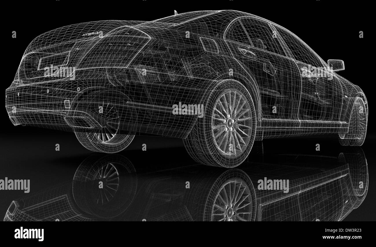 Car 3d model body structure hi-res stock photography and images - Alamy