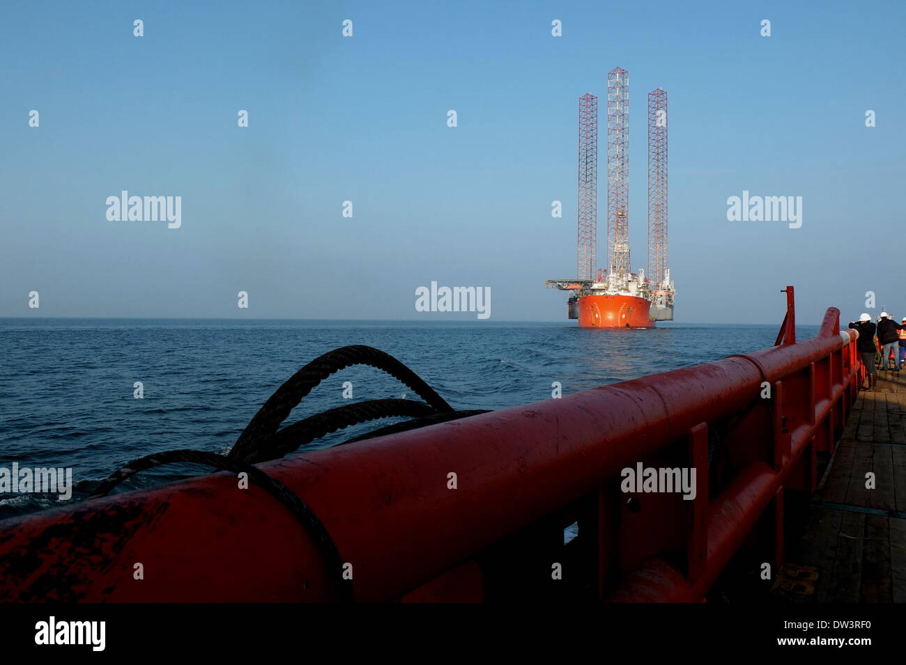 Gulf of Gdansk, Baltic Sea, Poland 26th, February 2014 New Lotos ...