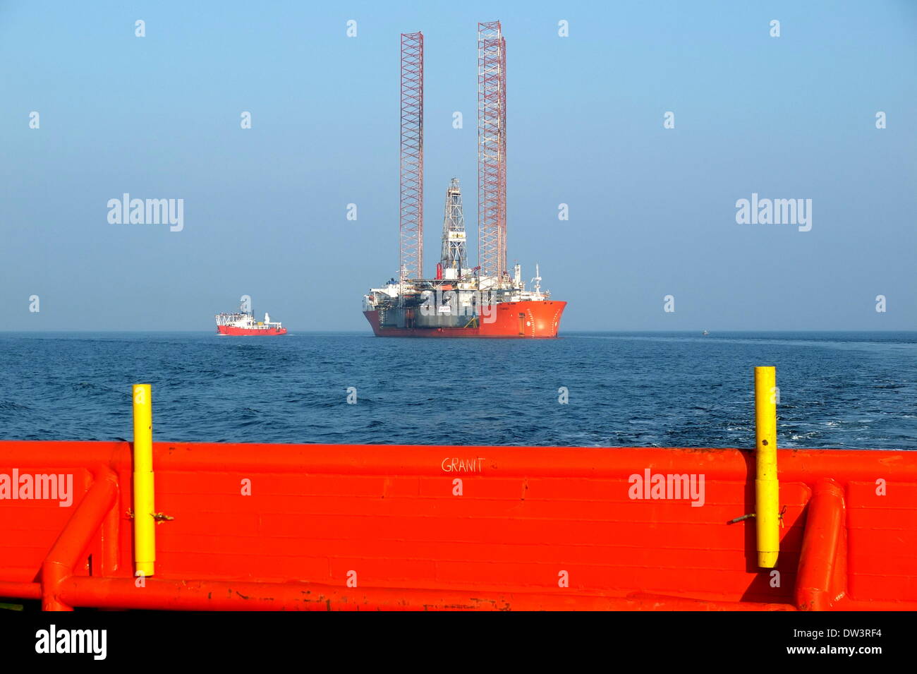 Gulf of Gdansk, Baltic Sea, Poland 26th, February 2014 New Lotos ...