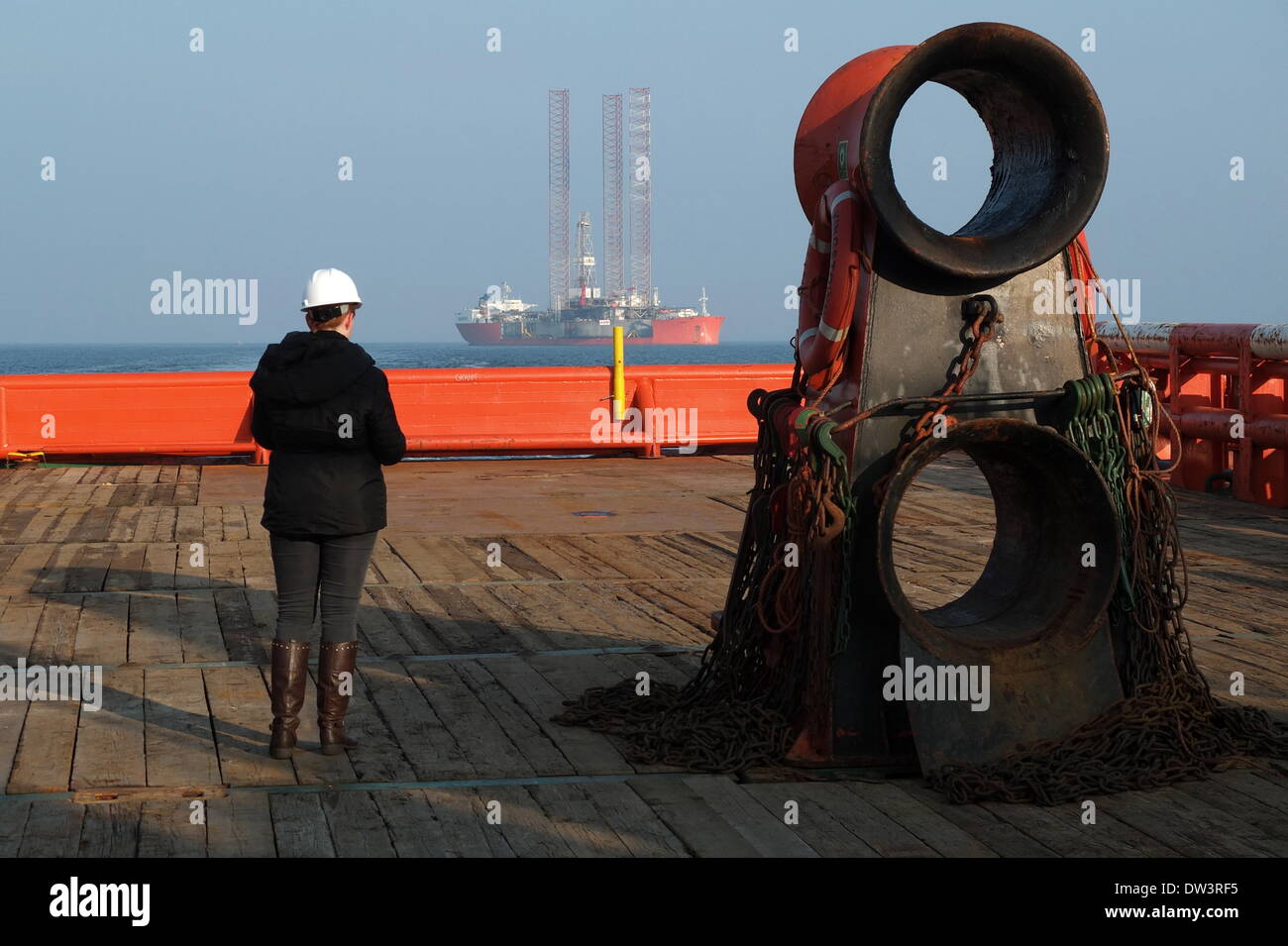 Gulf of Gdansk, Baltic Sea, Poland 26th, February 2014 New Lotos ...