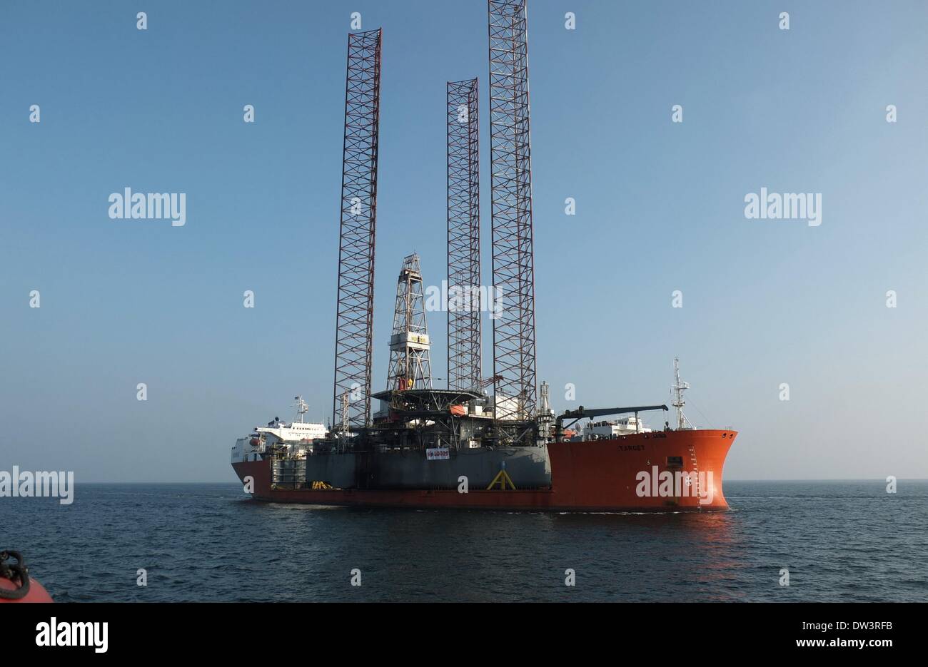 Gulf of Gdansk, Baltic Sea, Poland 26th, February 2014 New Lotos ...