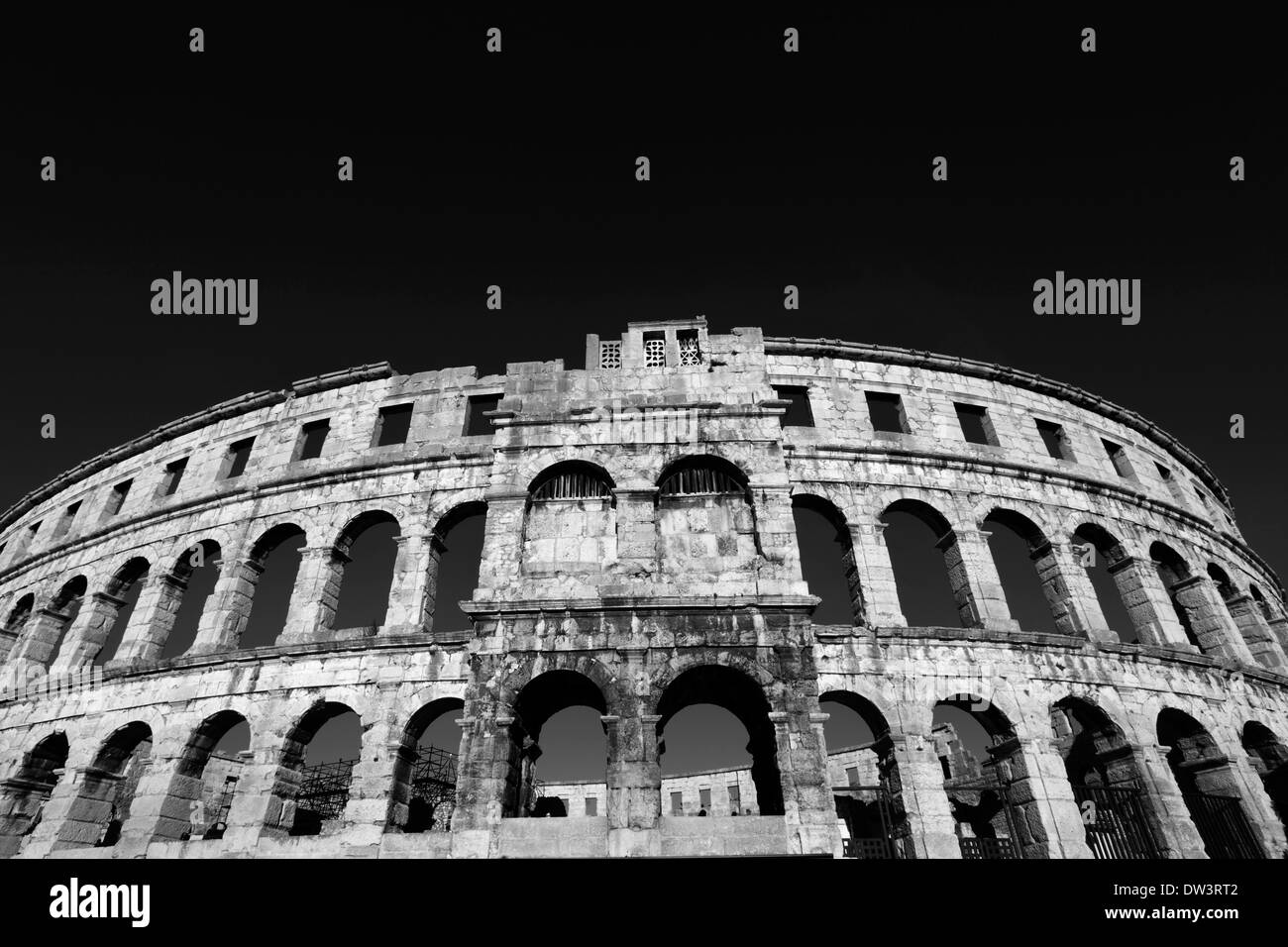 Ancient roman amphitheatre of Pula , Croatia Stock Photo - Alamy