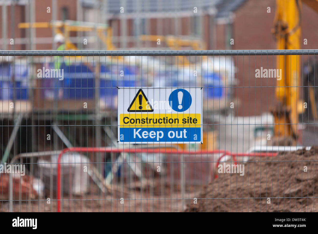 Health and safety signage outside a construction site, England, UK ...
