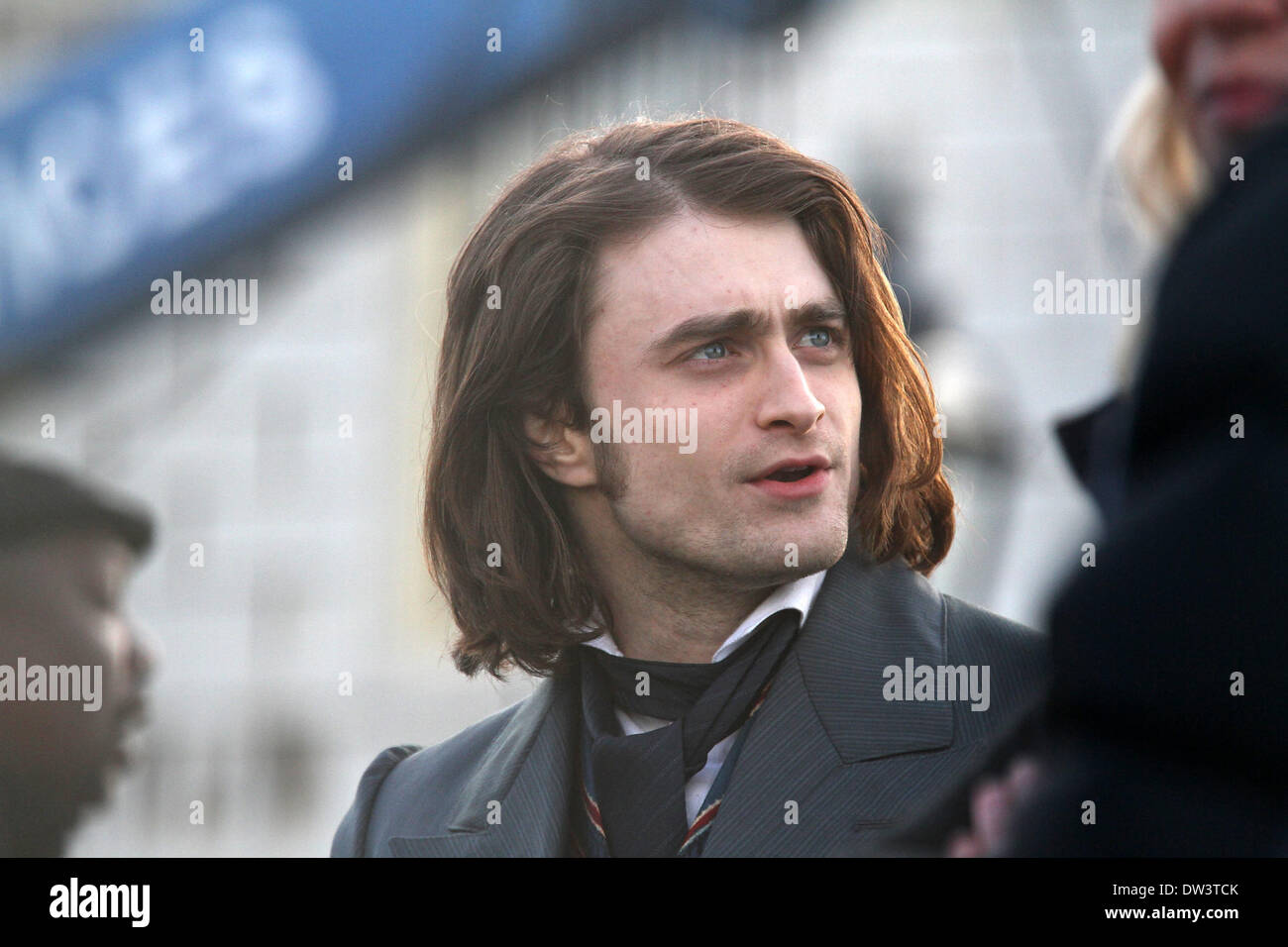 London, UK, 26th February 2014. Daniel Radcliffe filming scenes for ...