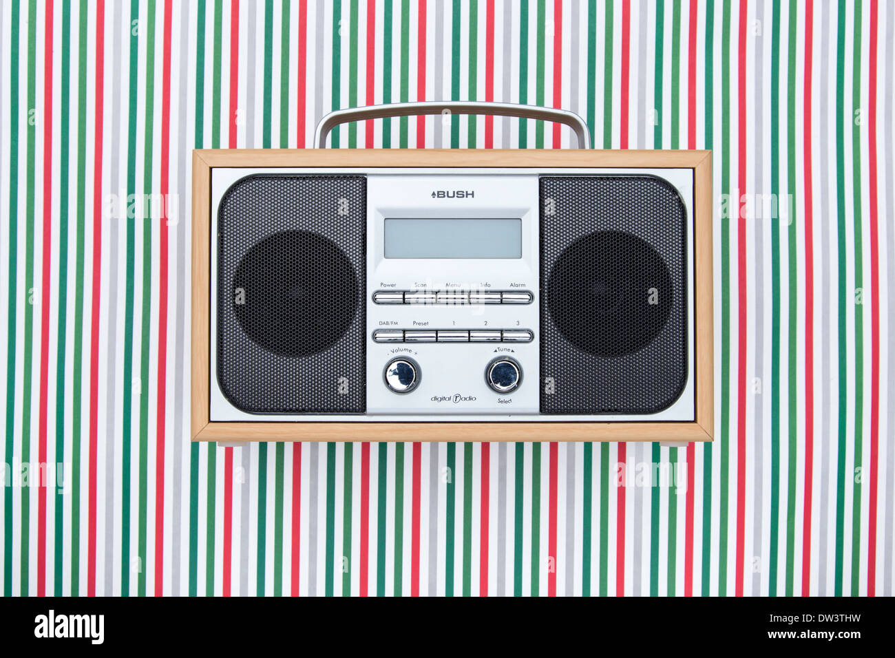 DAB Radio on colourful background Stock Photo - Alamy