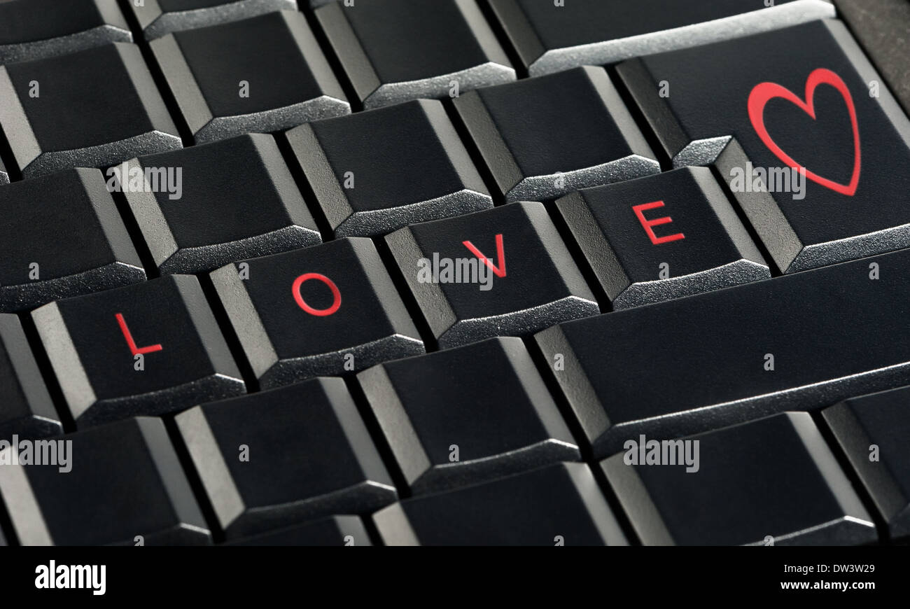 Hot keys to your heart. Enter love Stock Photo - Alamy
