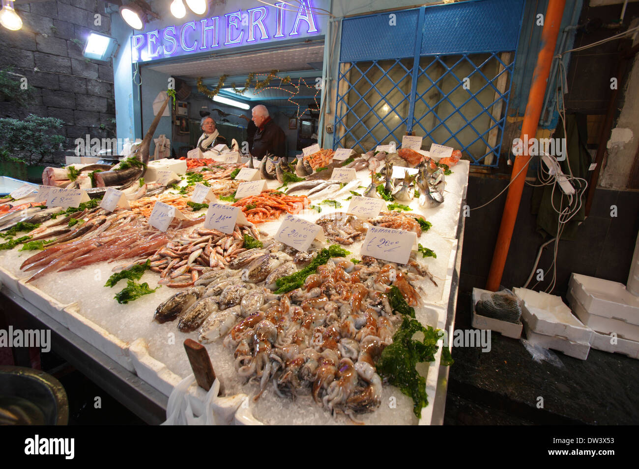 Fish market in Naples, Italy Stock Photo - Alamy
