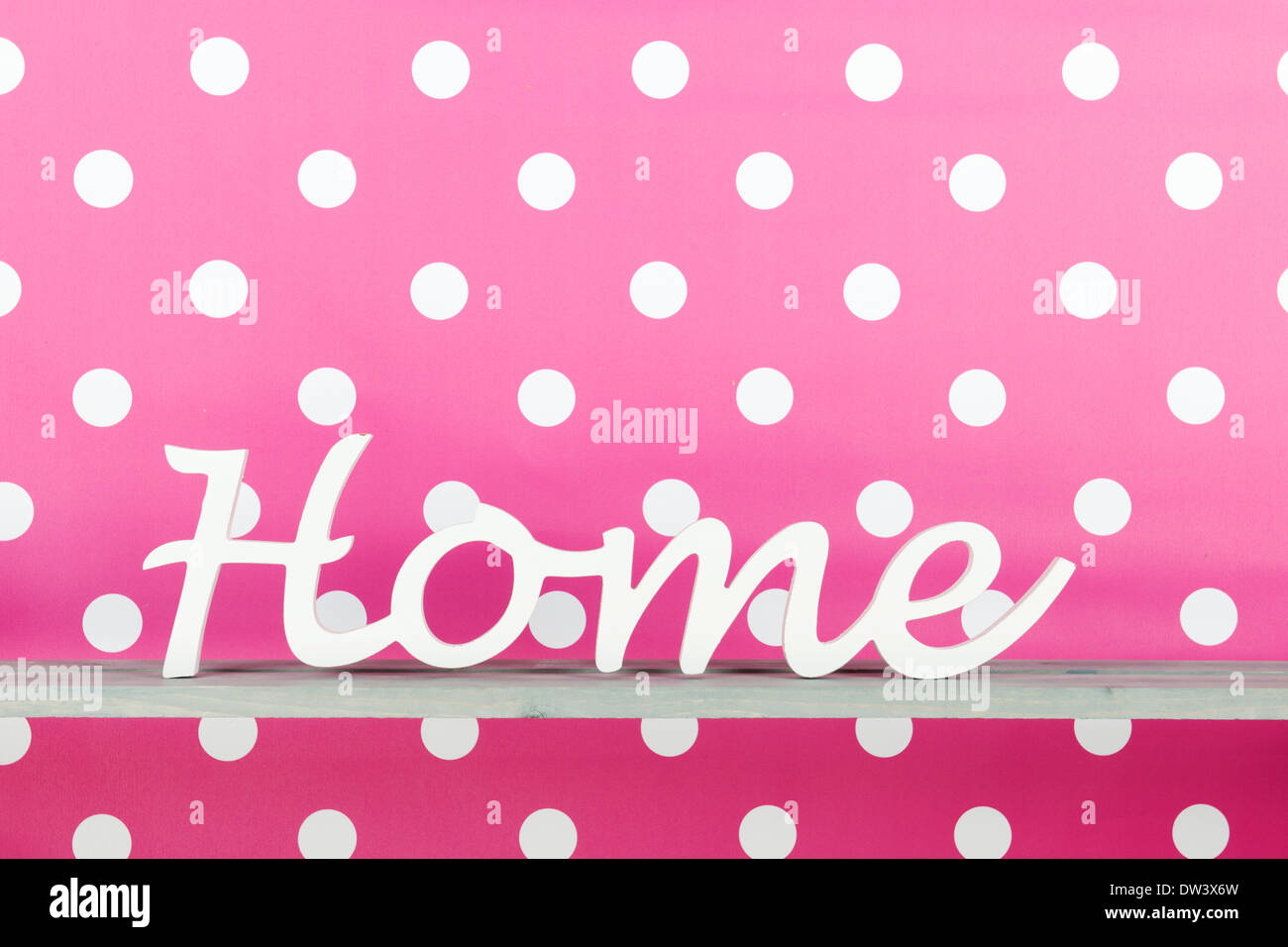 Word home in white letters on pink background Stock Photo - Alamy