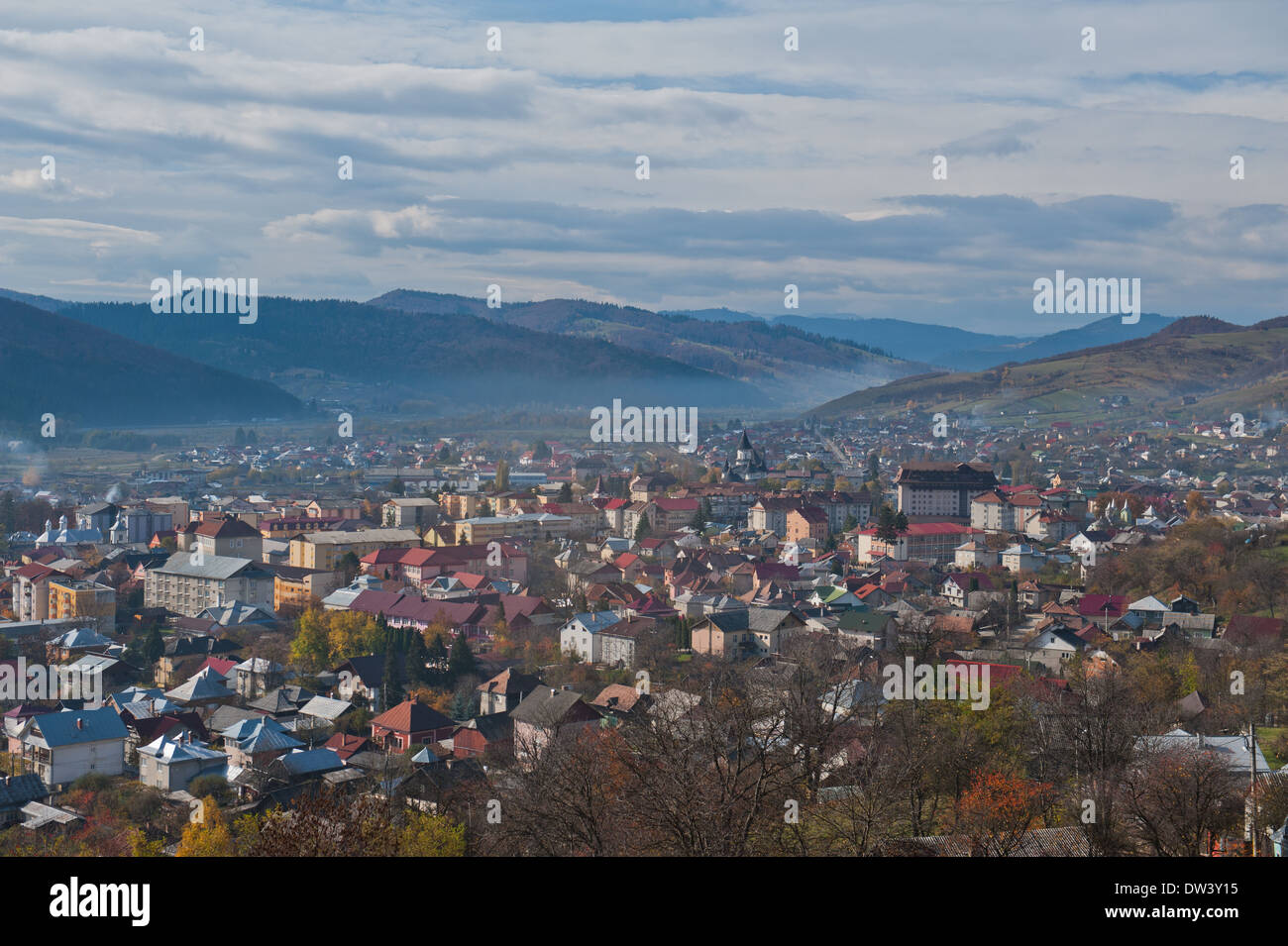 Gura Humorului city in Bucovina, Romania Stock Photo - Alamy
