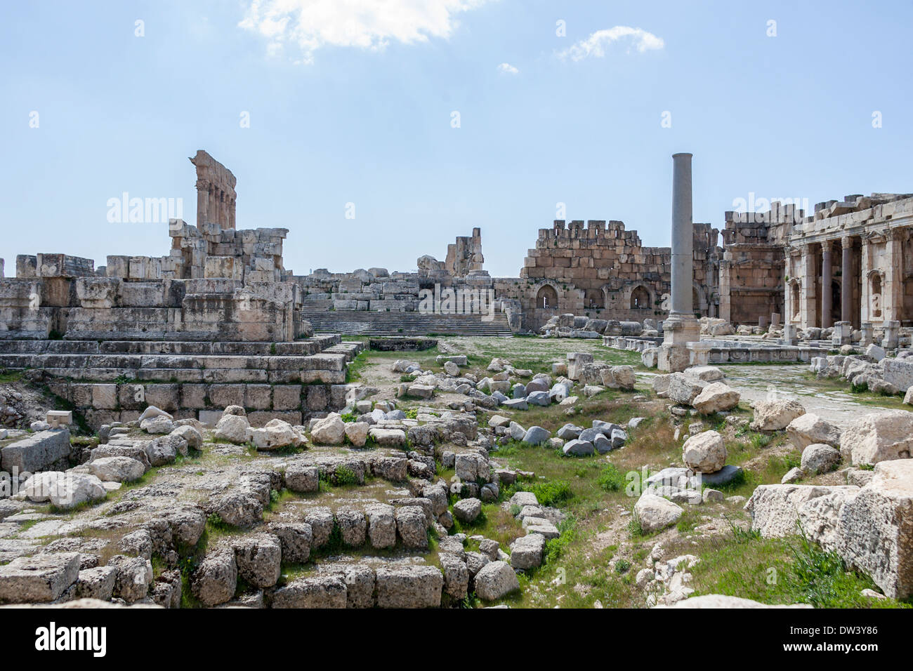 Baalbek or Baalbeck are the ancient Roman ruins in the Beqaa Valley of ...
