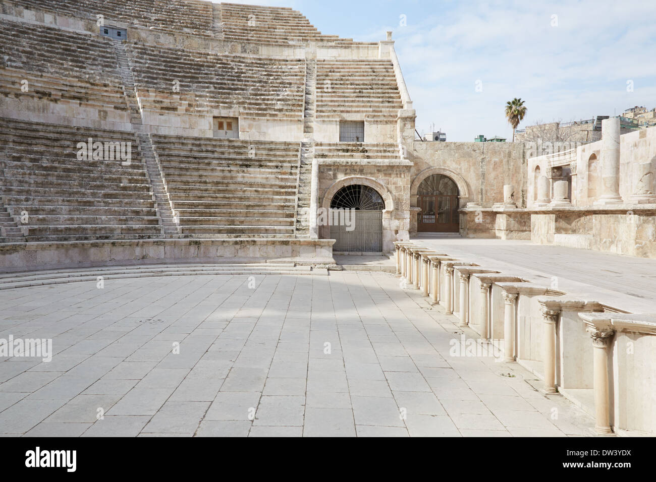 Roman theater in Amman, Jordan. Inside view Stock Photo - Alamy
