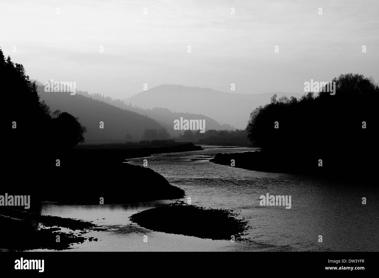 Small pond stream Black and White Stock Photos & Images - Alamy