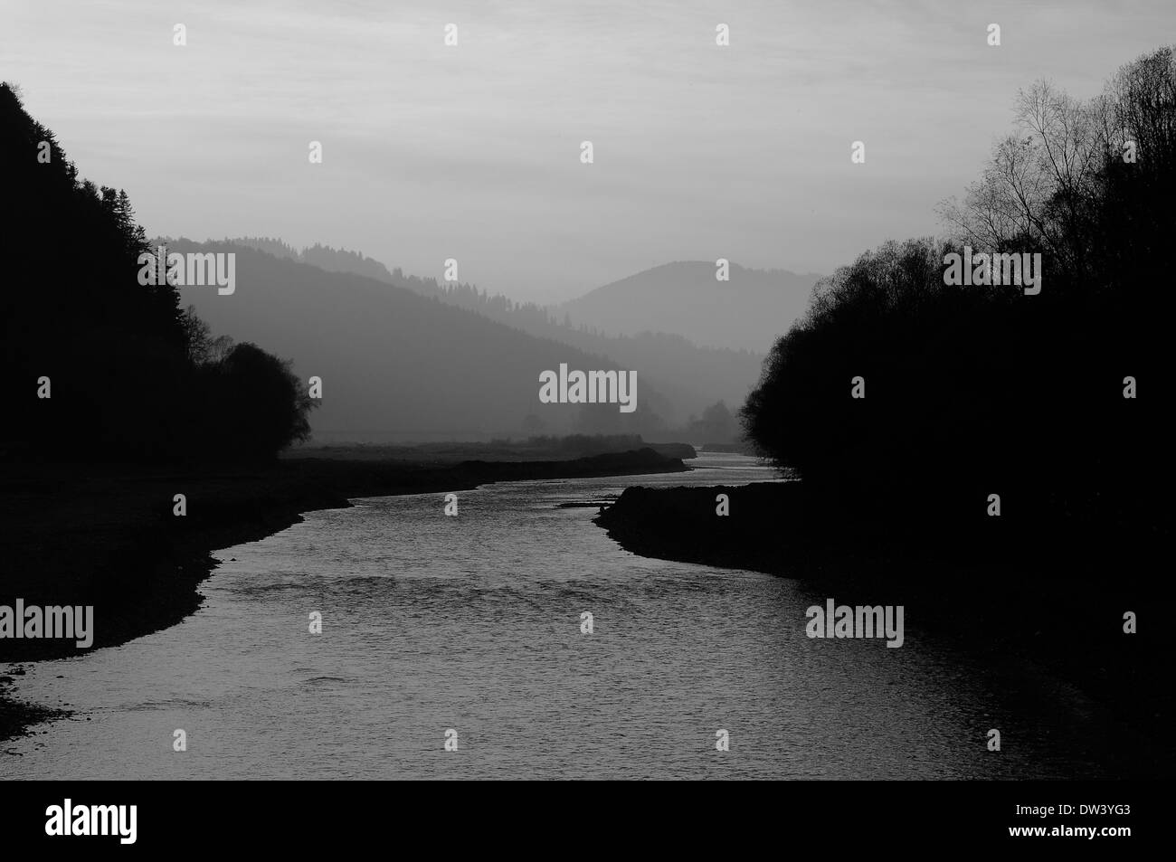 Small pond stream Black and White Stock Photos & Images - Alamy