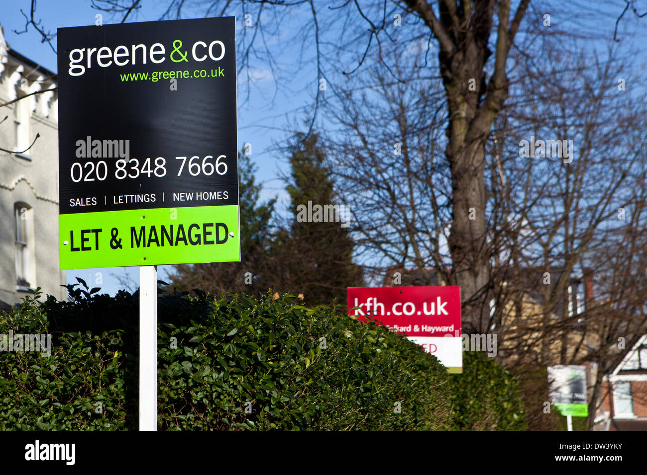 Greene and co letting sign hi-res stock photography and images - Alamy