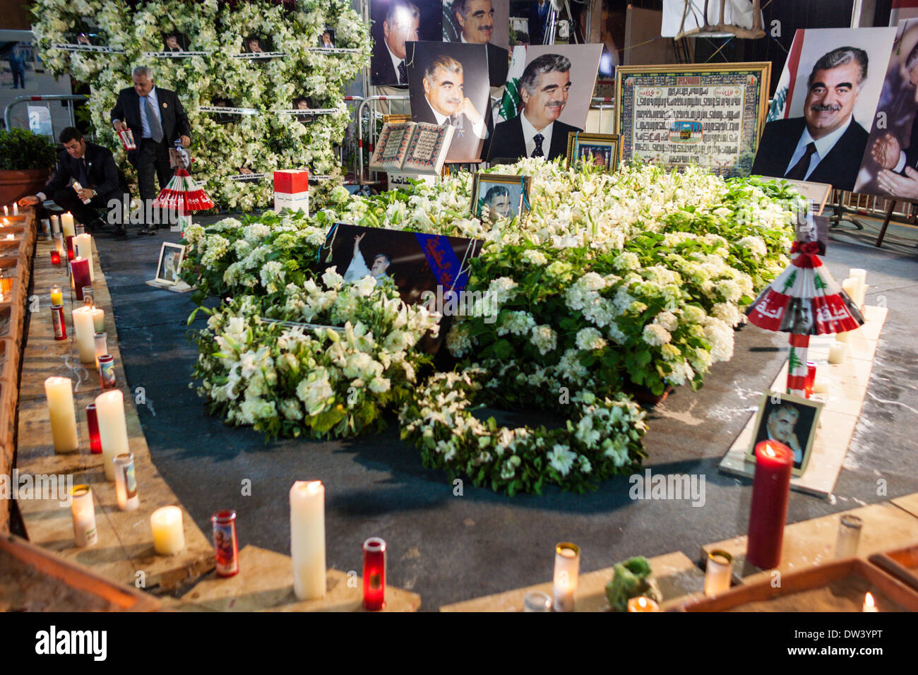 Memorial shrine to Prime Minister Rafik Hariri who was assassinated on ...
