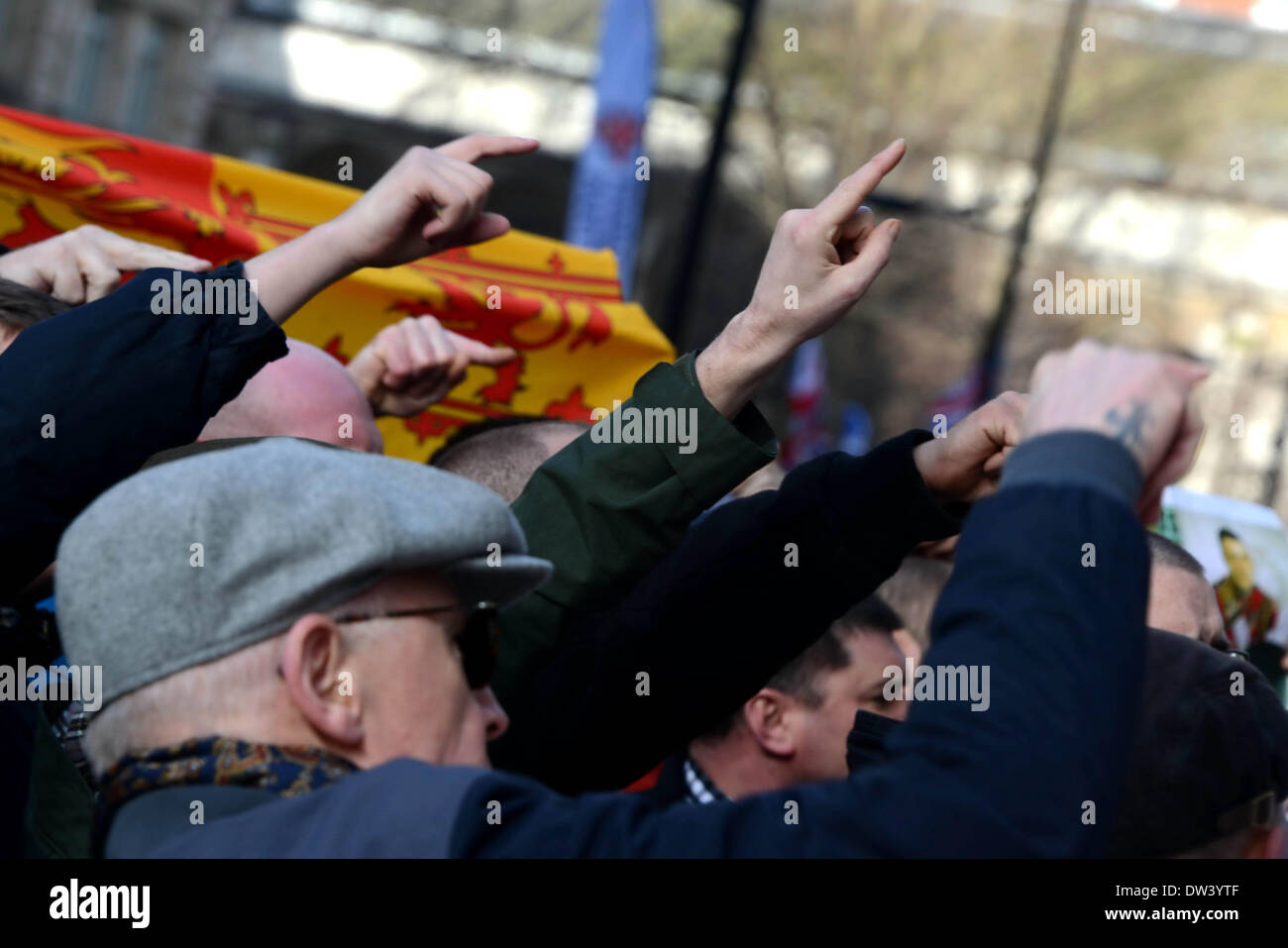 London England, 26th Feb 2014 : Fascist party (EDL,BNP and Britian ...