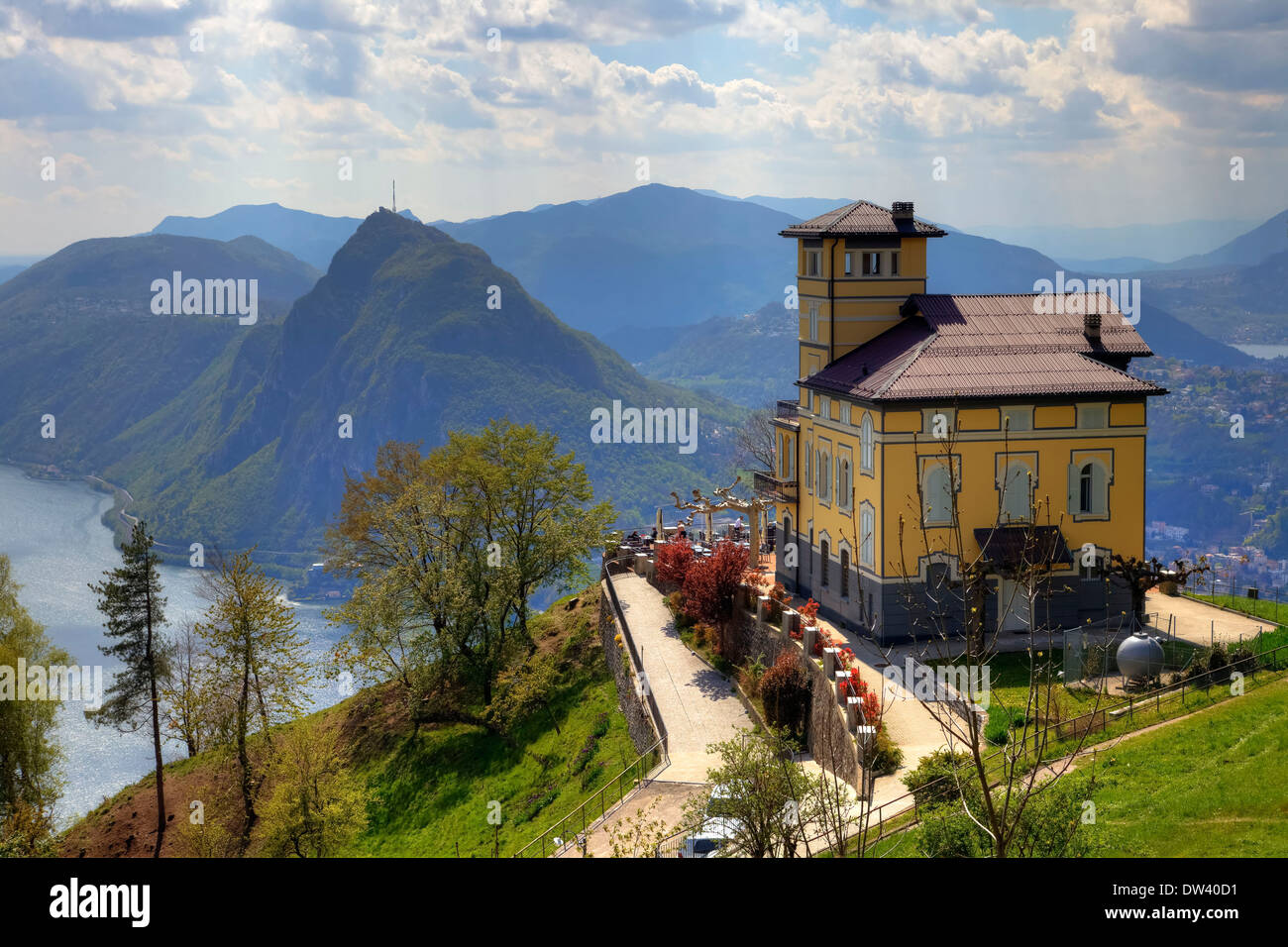 Monte Bre, Lugano Stock Photo - Alamy