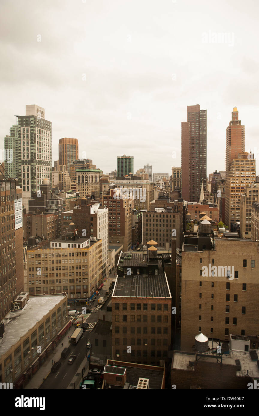 New york skyline view from roof hi-res stock photography and images - Alamy