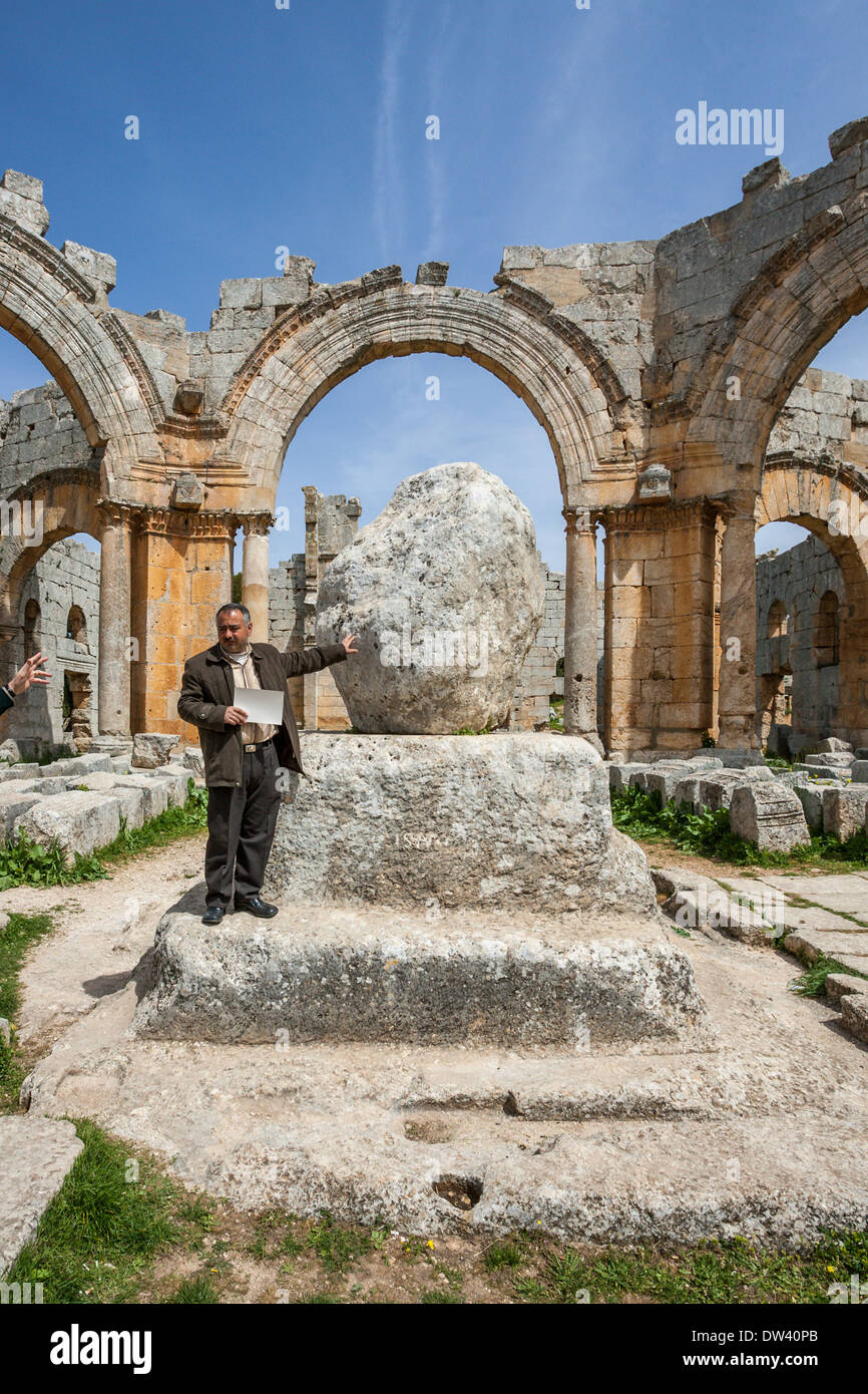 St. Simeon's pillar can still be seen in the center of the courtyard ...