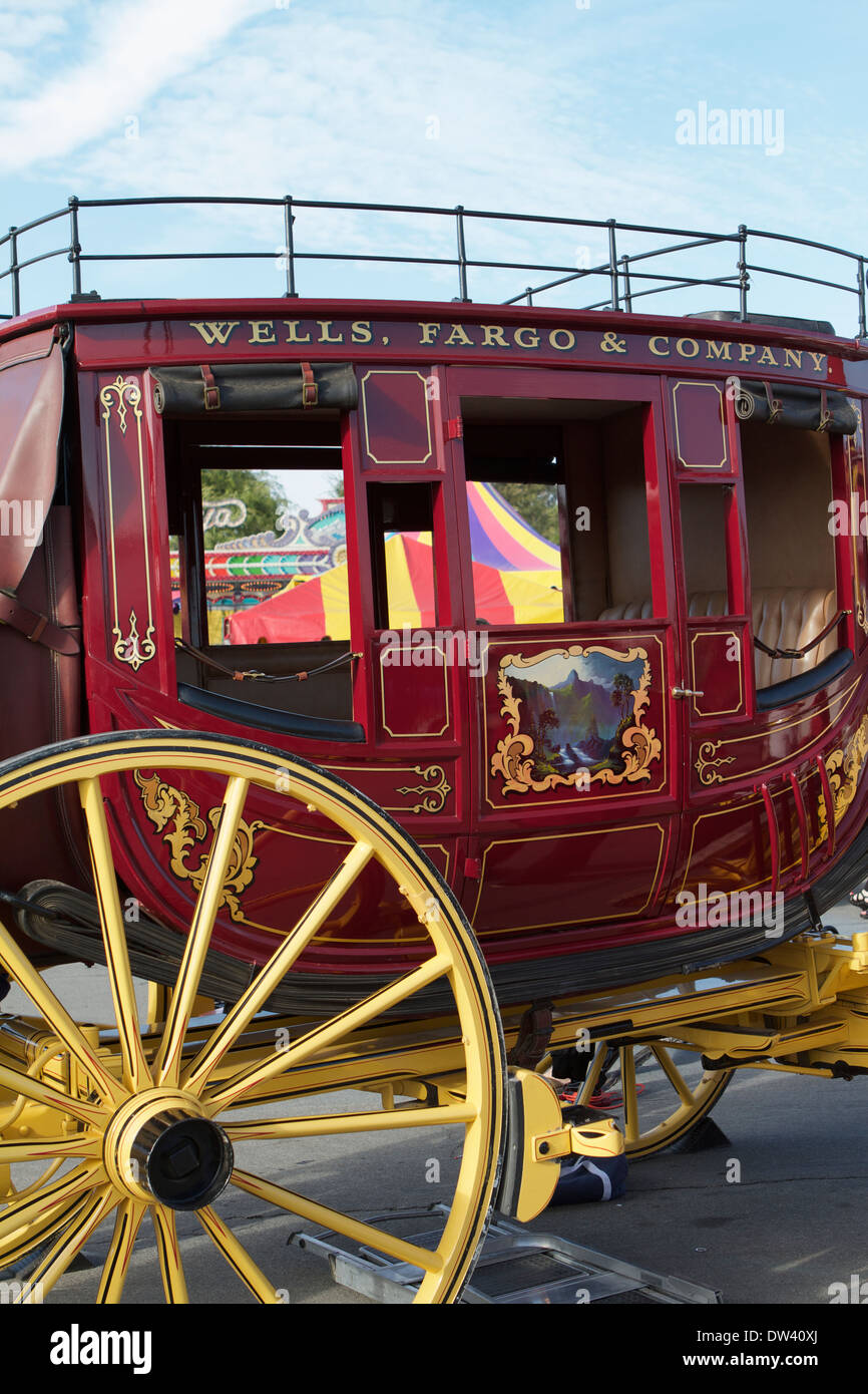 Wells Fargo bank company vintage wooden Stagecoach Stock Photo - Alamy