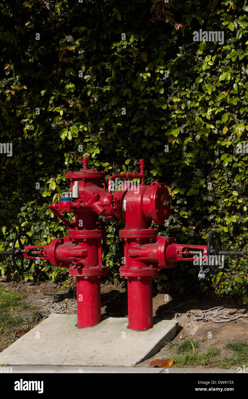 Fire department emergency water supply hydrant in California Stock ...